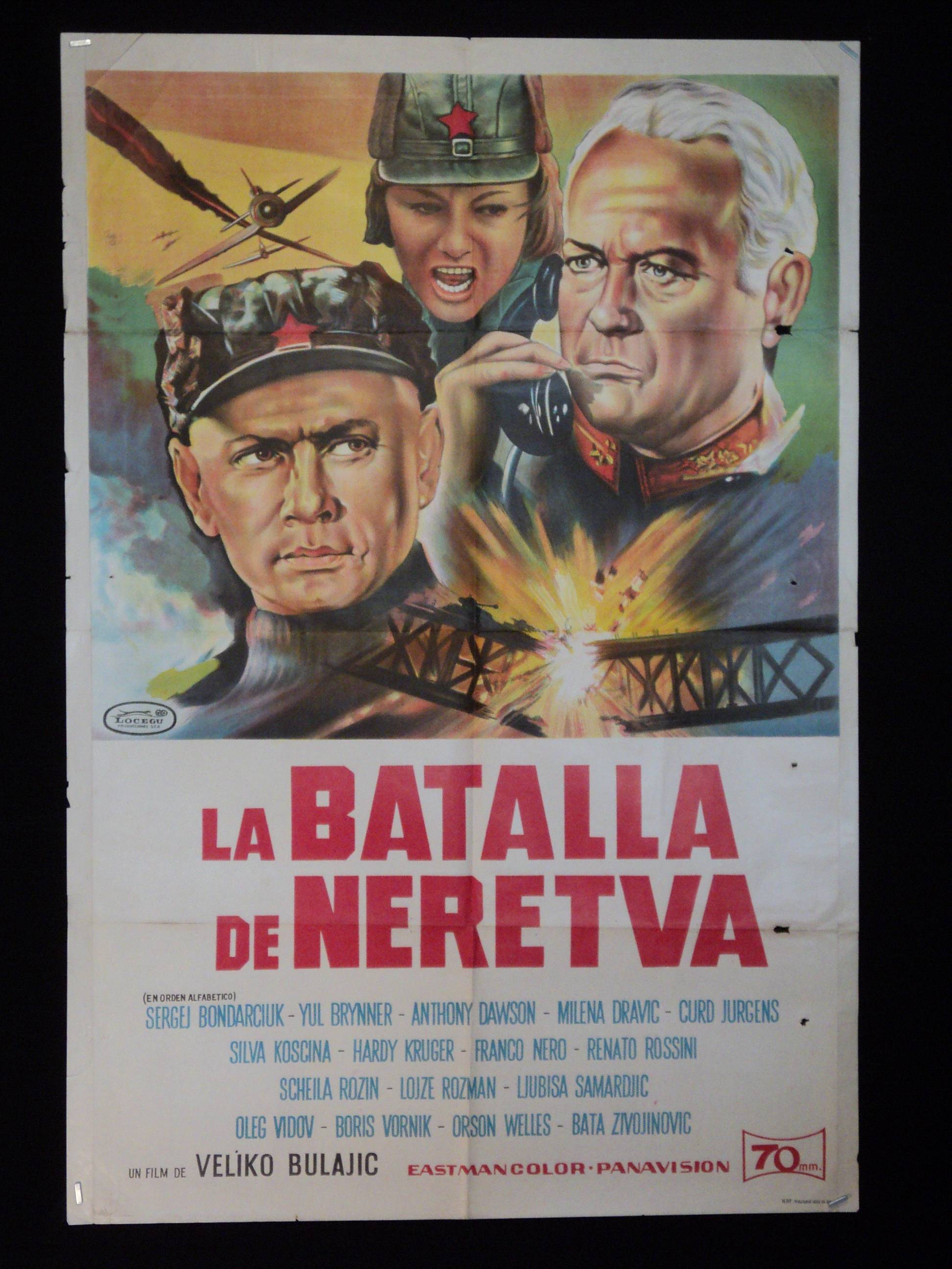 THE BATTLE OF NERETVA * YUL BRYNNER * FRANCO NERO * 1969 ARGENTINE 1sh ...